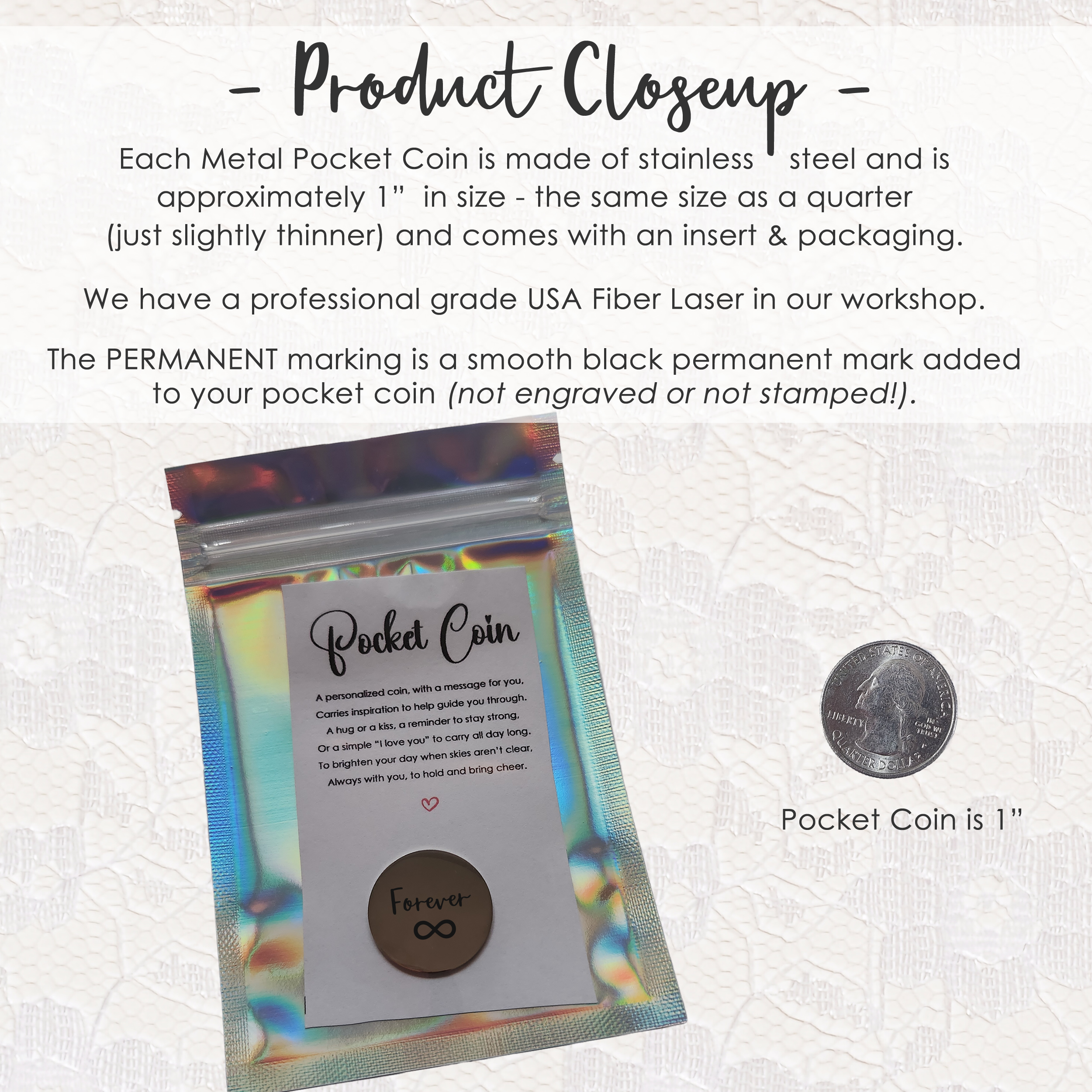 Engraved Pocket Coin | Savor the Memories