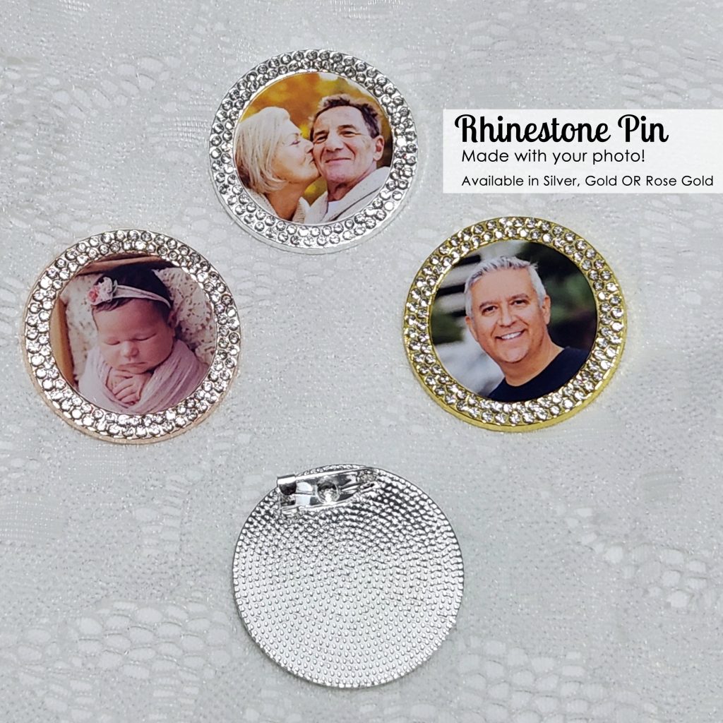 Rhinestone Photo Pin | Savor the Memories